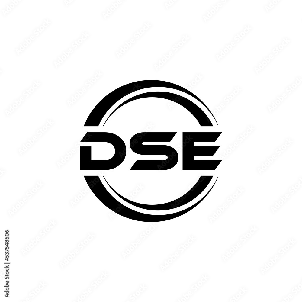 Stock-Vektorgrafik „DSE letter logo design with white background in ...