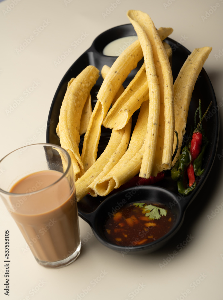 fafda Gathiya (fafda jalebi) is a very popular Gujarati snack, common ...