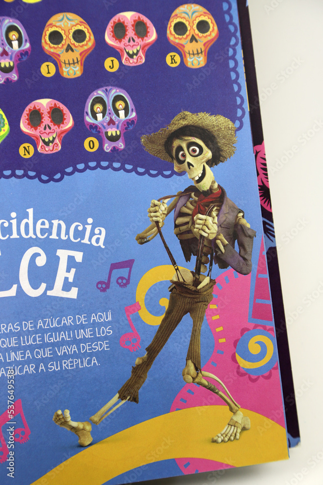 Children's activity magazine with the theme of the movie Coco. Disney ...