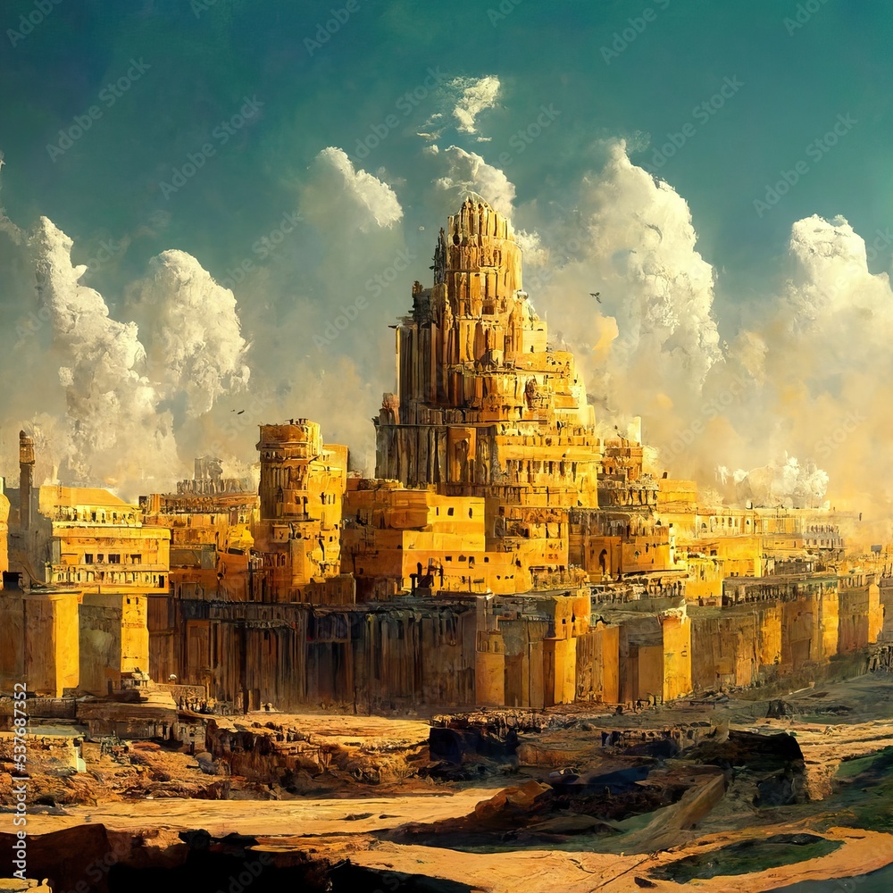 Стокова ілюстрація Babylon was the capital city of the ancient ...