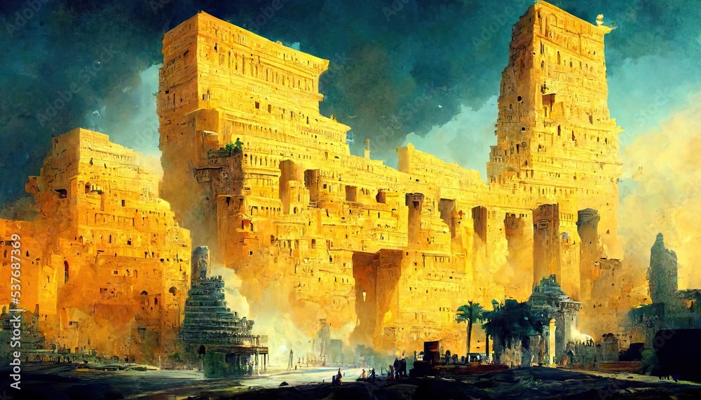 Ilustración de Stock Babylon was the capital city of the ancient ...