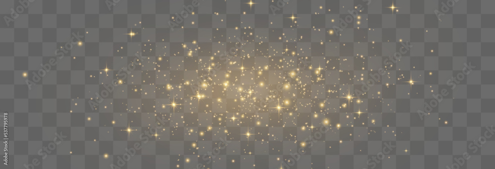 Magical light dust, dusty shine. Flying particles of light. Christmas ...