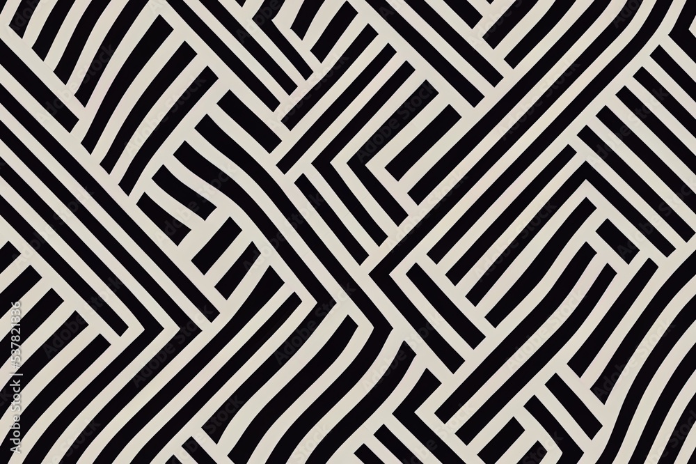 Seamless 2d pattern. Abstract geometric background. Monochrome stylish ...