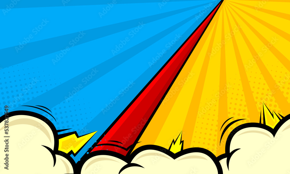 Comic abstract background with cloud Stock Vector | Adobe Stock