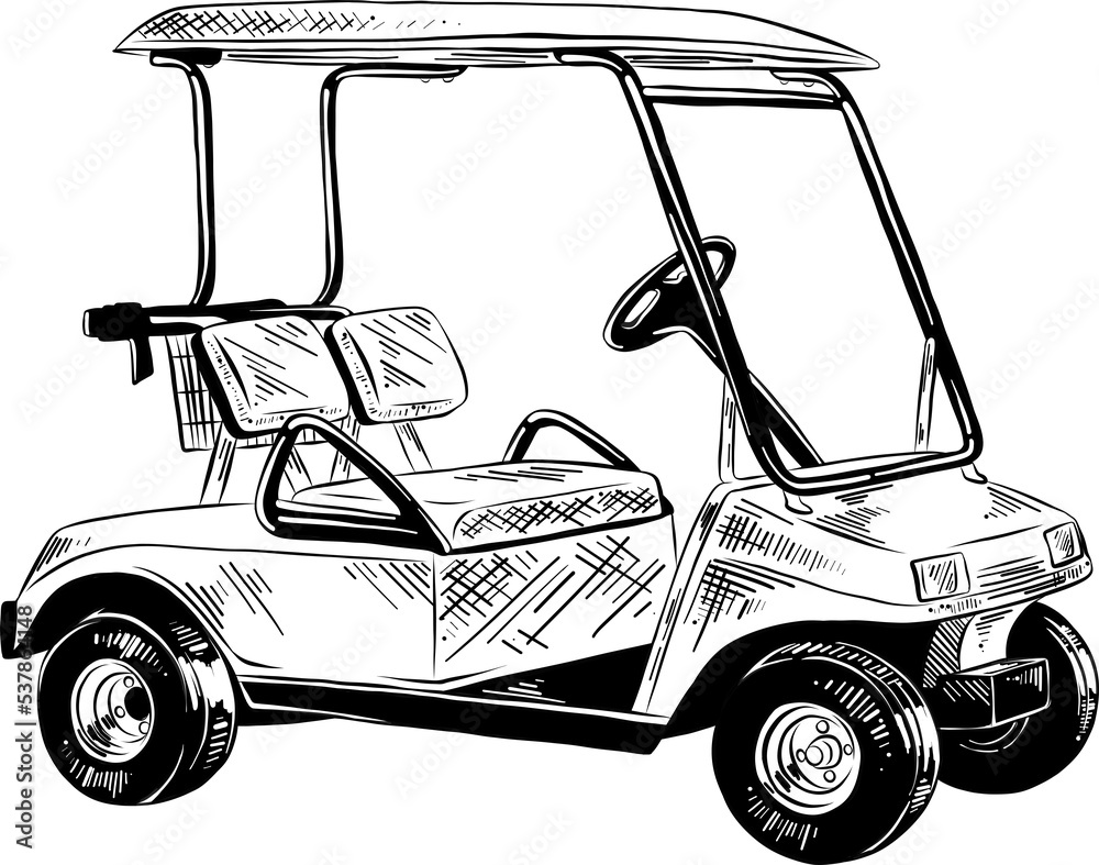 Easy Golf Cart Sketch