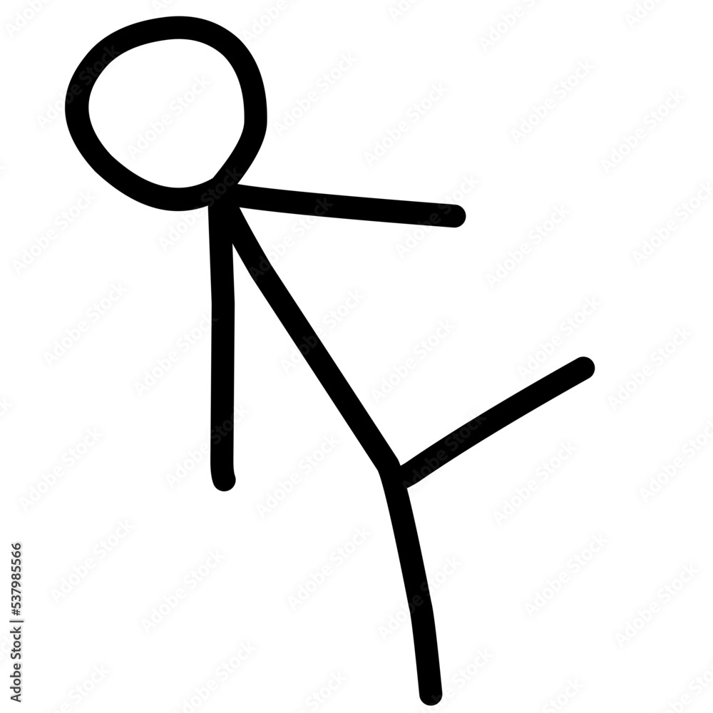 cute stick man cartoon icon Stock Vector | Adobe Stock