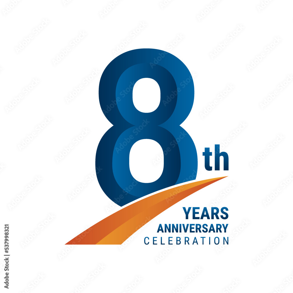 8th Anniversary Logo, Perfect logo design for anniversary celebration ...