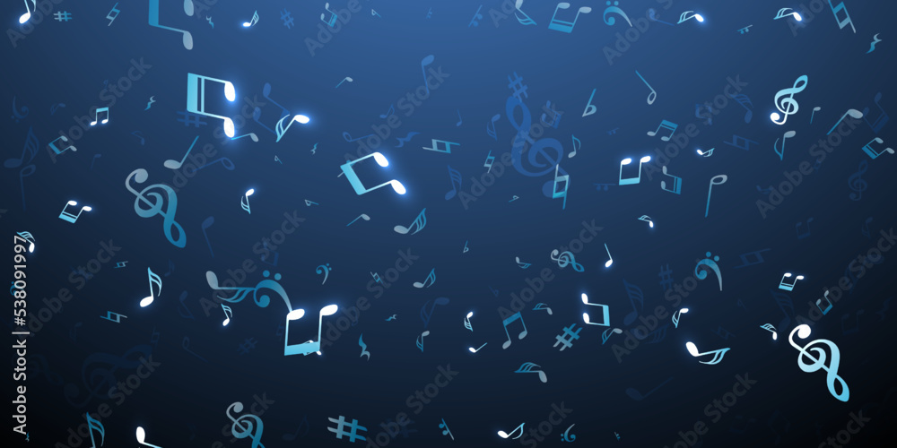 Musical note symbols vector background. Song Stock Vector | Adobe Stock
