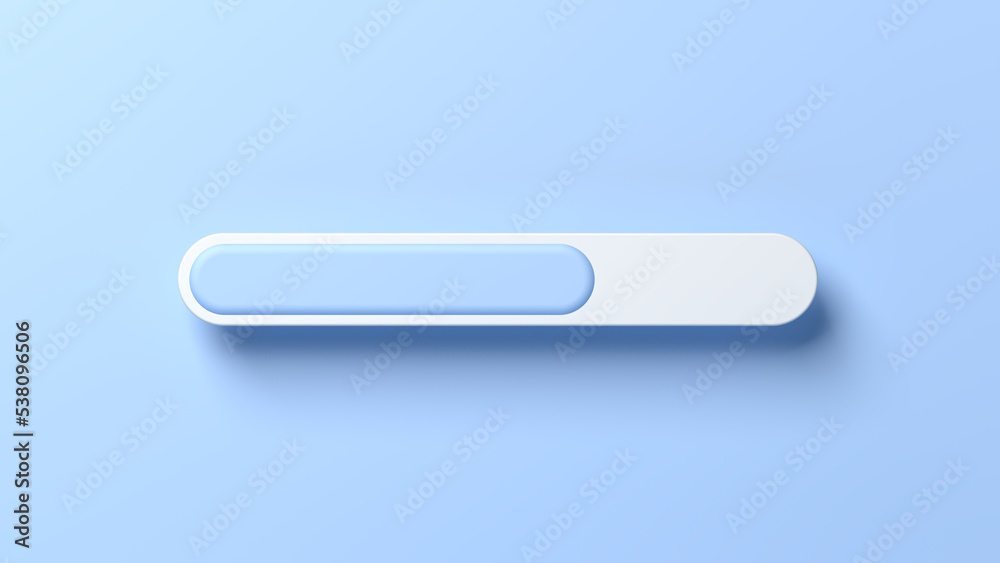 Progress bar on blue background. Loading. 3d illustration. Stock ...