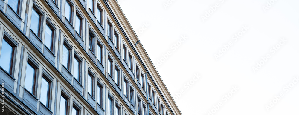 Facade of a building of some departments of the marshal's office in ...