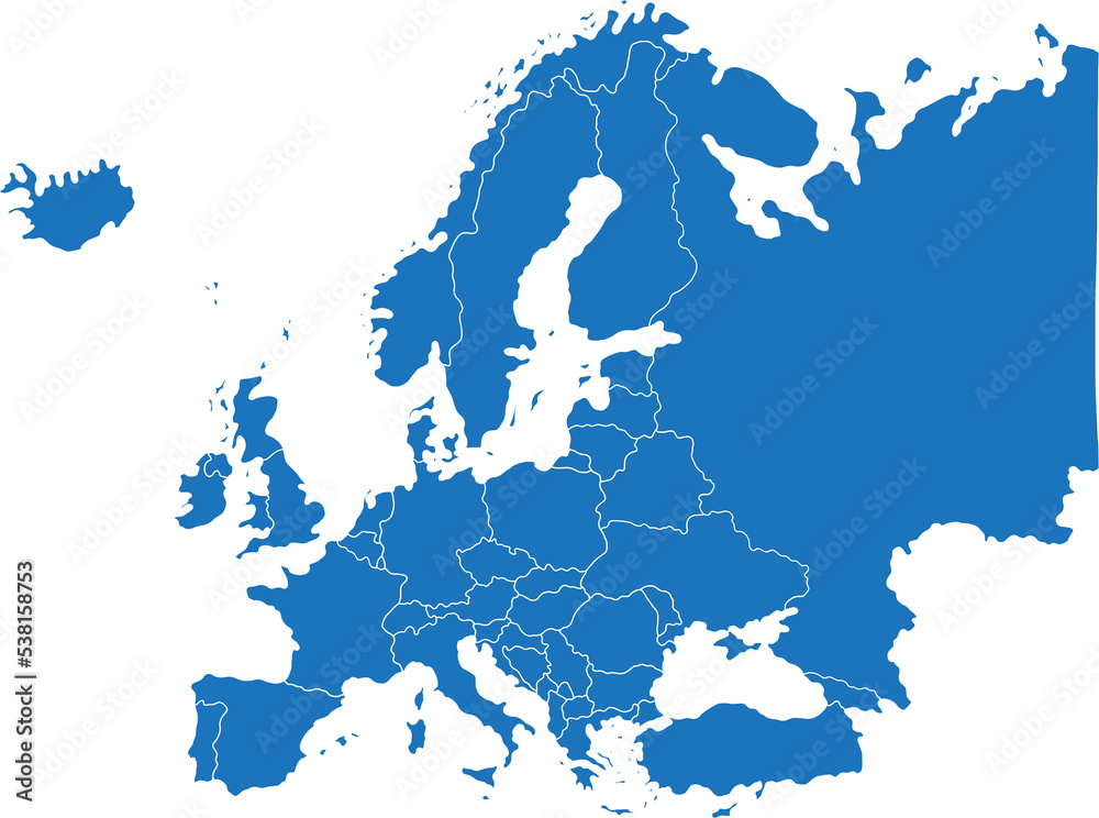 doodle freehand drawing of europe map. Stock Illustration | Adobe Stock