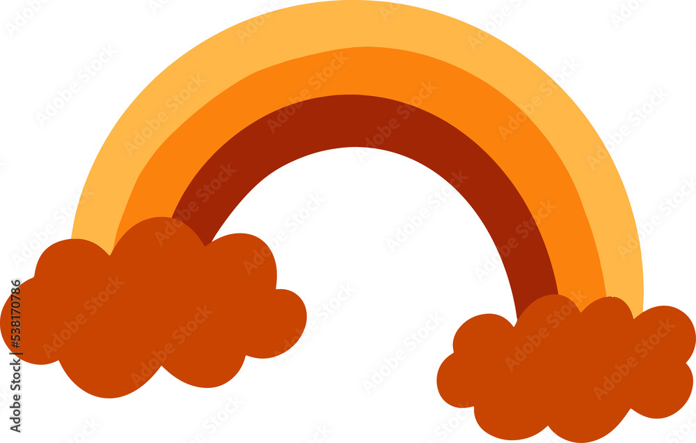 Cute rainbow Illustration for design element Stock Illustration | Adobe ...