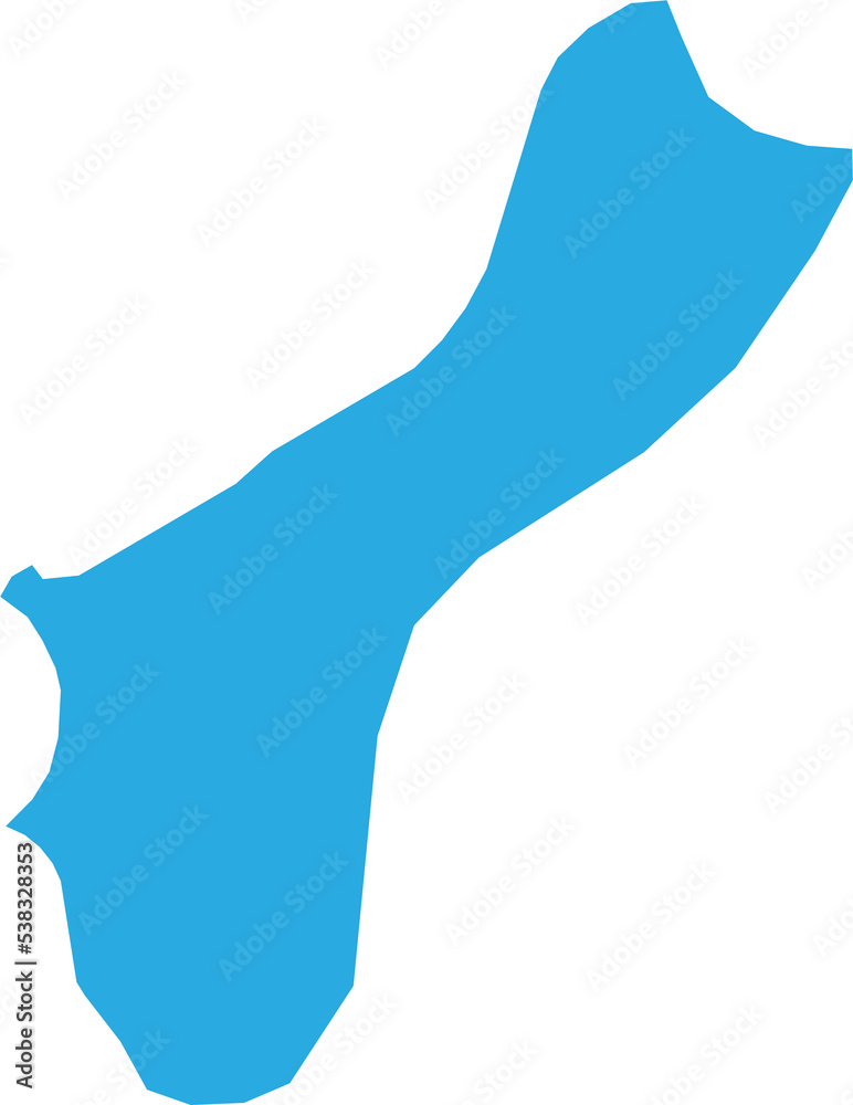 guam map. High detailed blue map of guam on transparent background ...