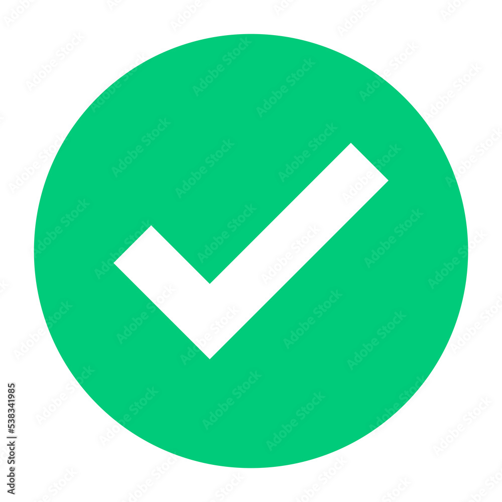 Green checkmark icon transparent png Stock Illustration | Adobe Stock