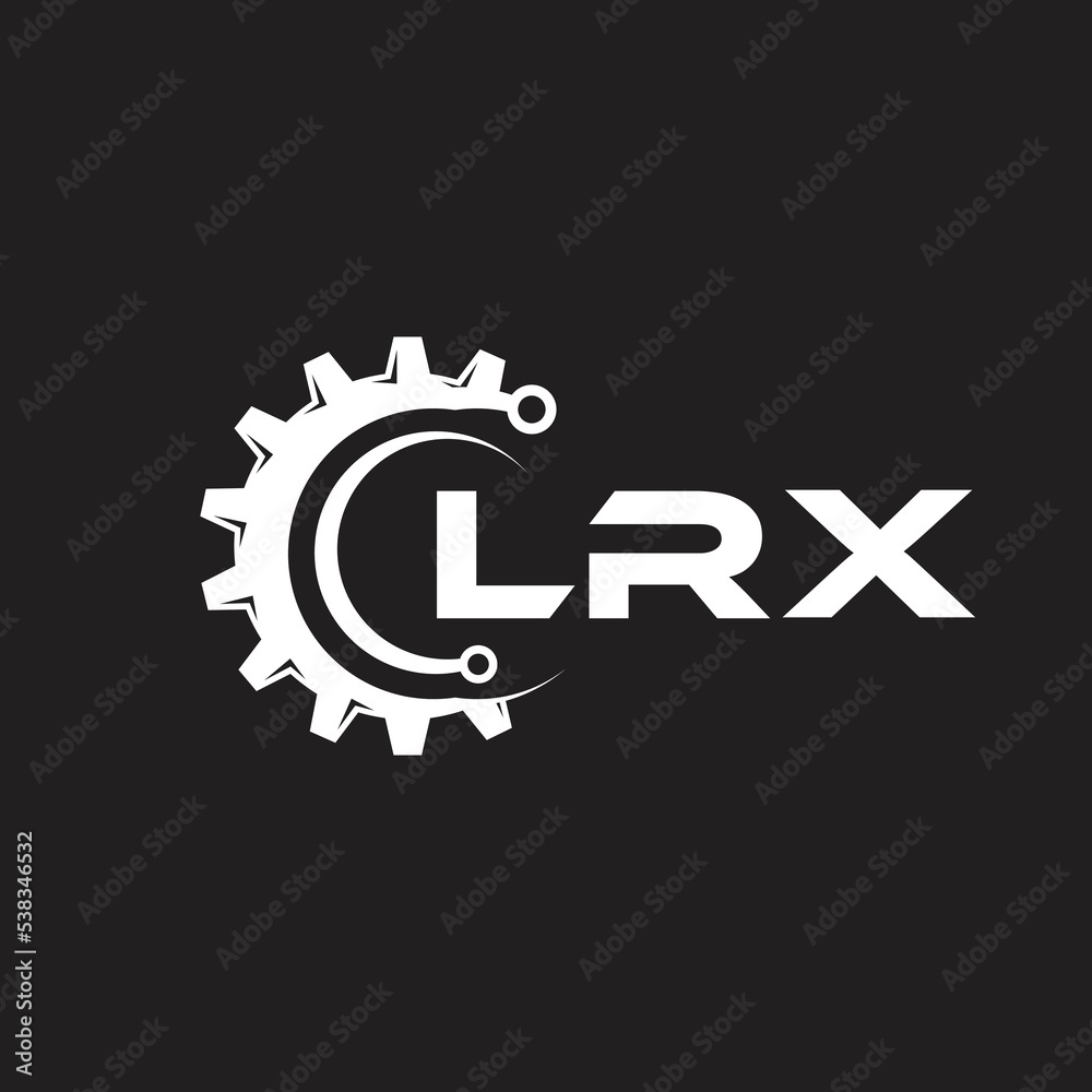 LRX letter technology logo design on black background. LRX creative ...