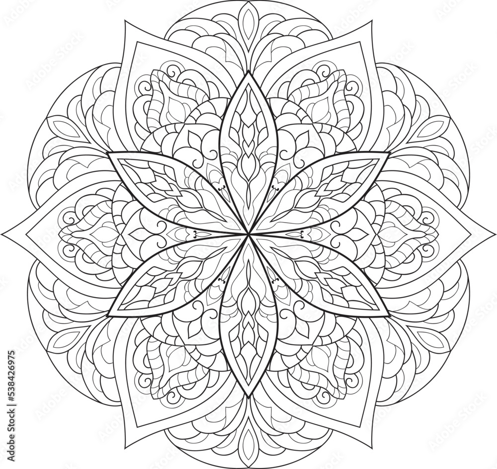 Mandalas for coloring book color pages.Anti-stress coloring book page ...