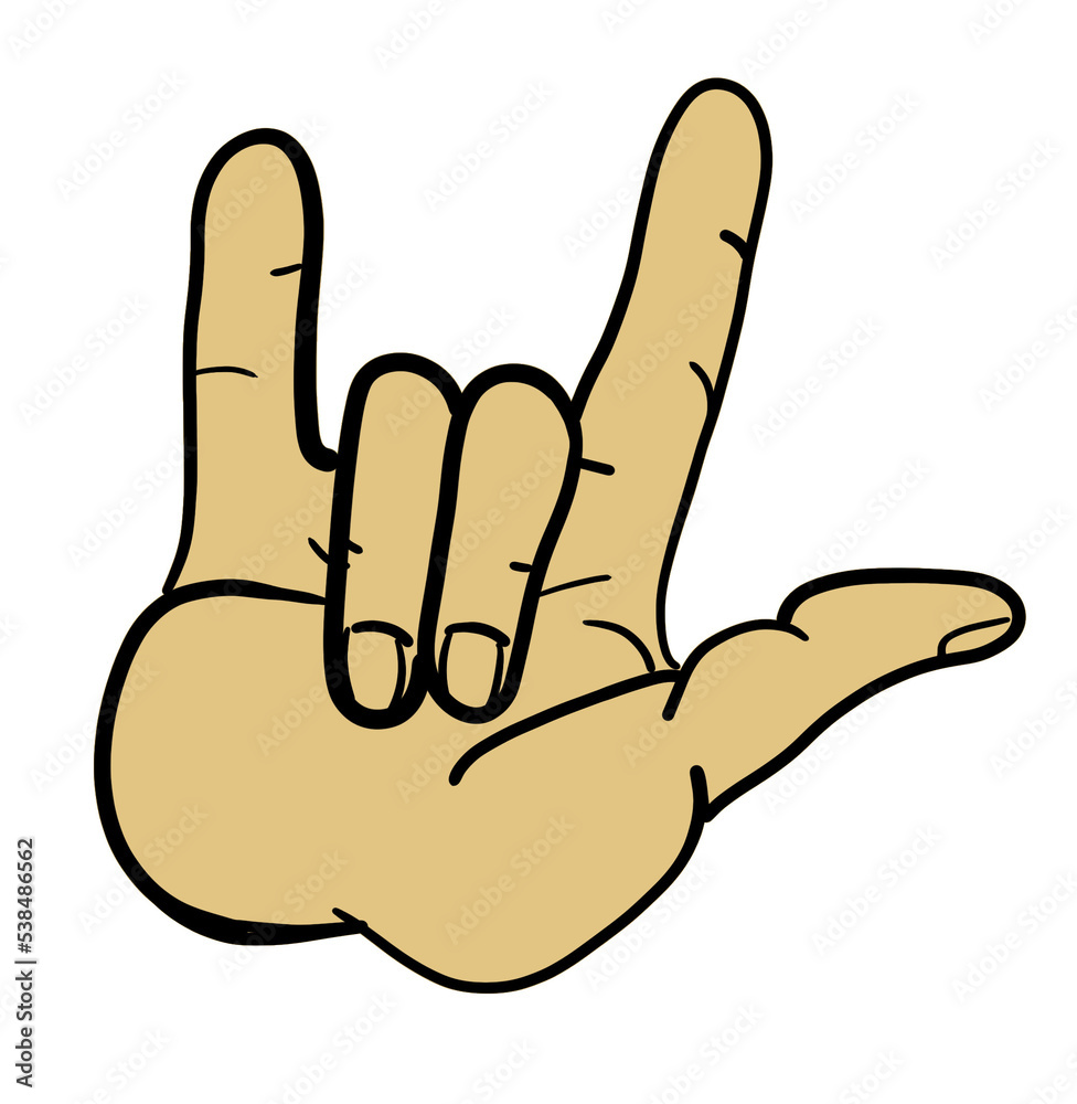 "I Love You" ASL American Sign Language Clip Art Stock Illustration ...