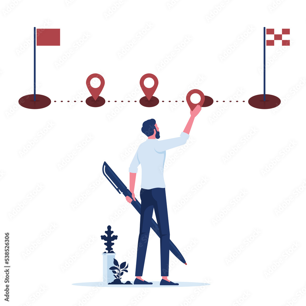 Businessman holding check mark symbol to check completed tasks in ...