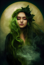 Green Witch Portrait Free Stock Photo - Public Domain Pictures