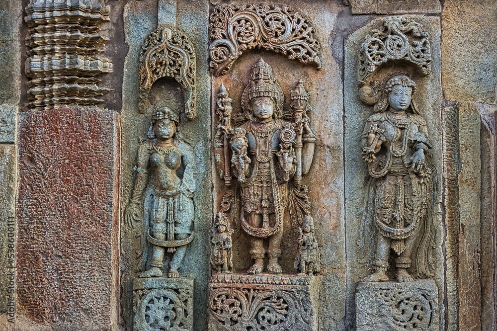 Soft Rock Sculptures of Belur, Karnataka. Historical Hoysala monument ...