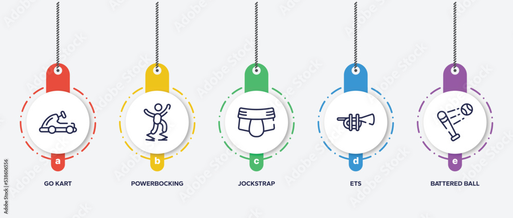 infographic element template with baseball outline icons such as go ...