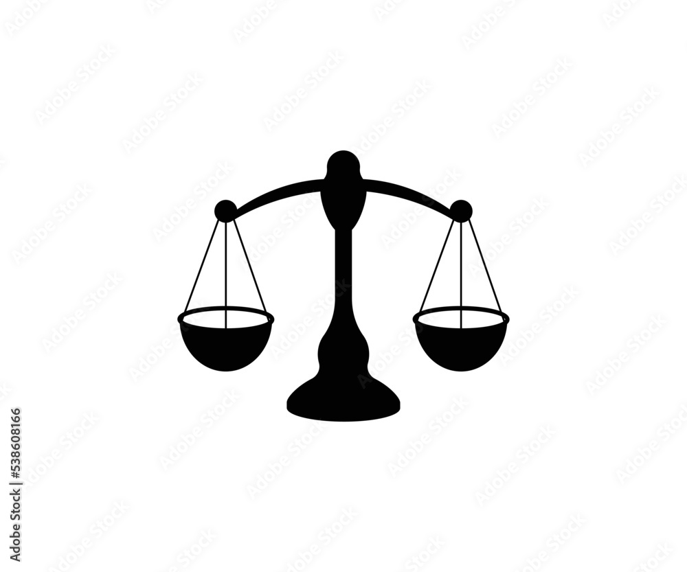 Balance scale vector isolated icon. Emoji illustration. Balance scale ...