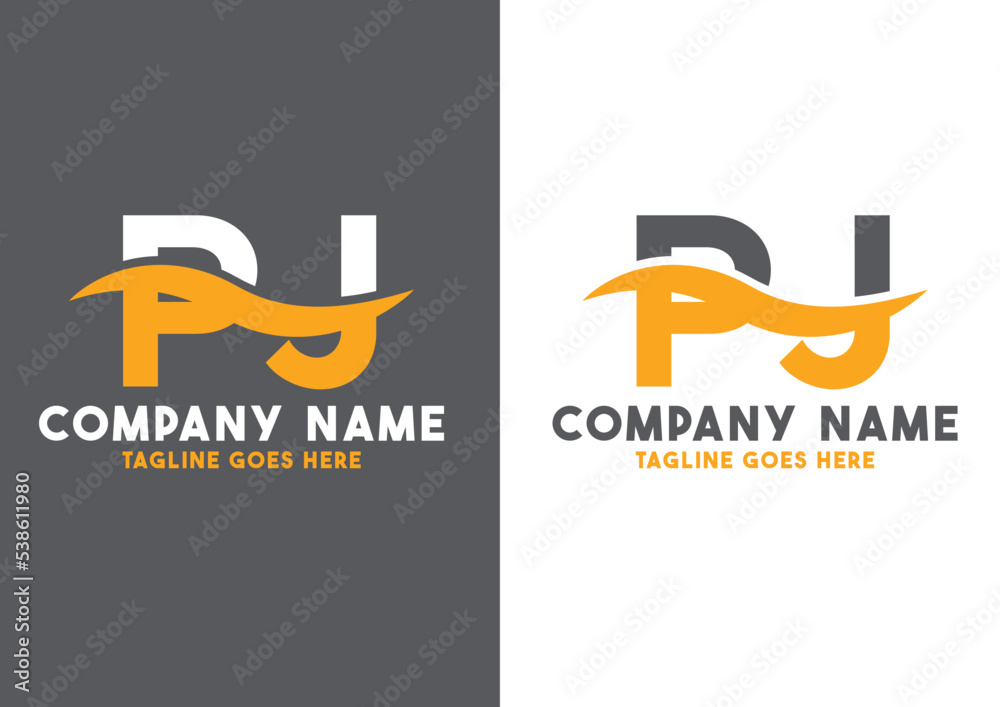 Letter PJ logo design vector template, PJ logo Stock Vector | Adobe Stock