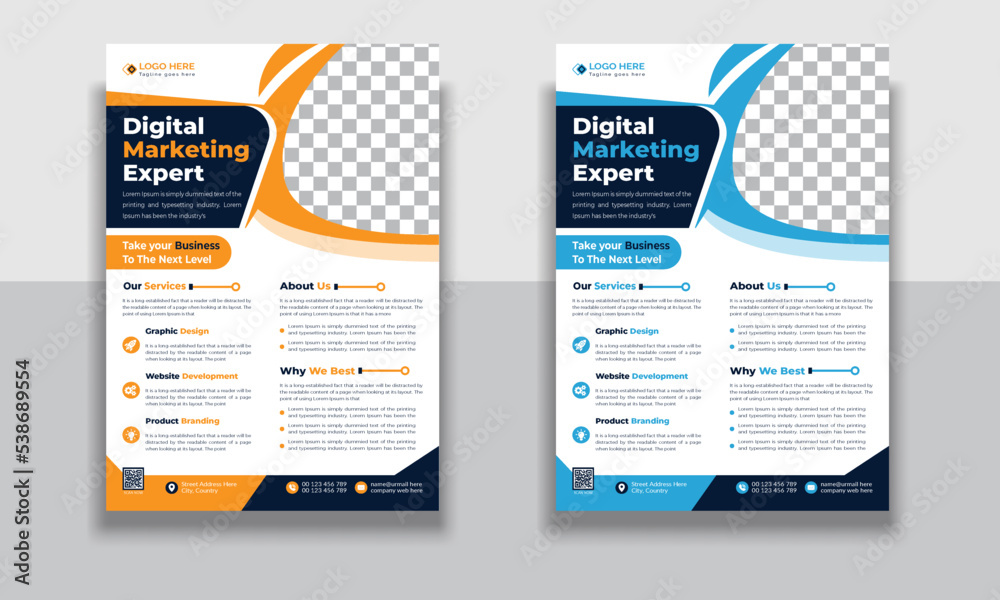 Creative professional a4 flyer, flyer template layout design, business ...
