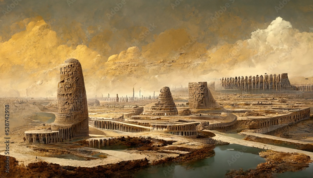 Ancient Sumerian city of Eridu, early city in southern Mesopotamia ...