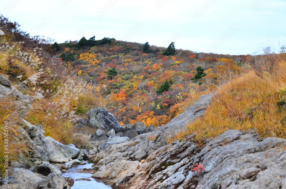 Mt Kurikoma is a volcano on the prefectural borders of Akita, Iwate and ...