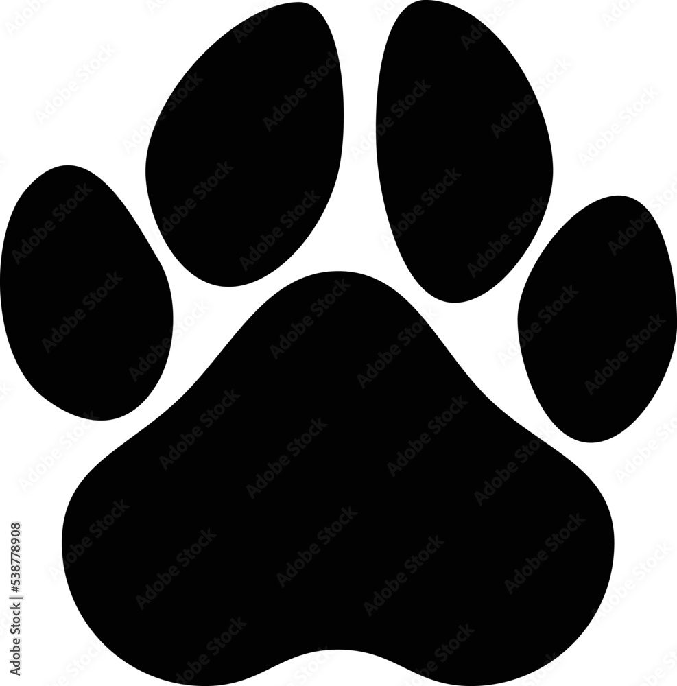 Dog Paw Print Stock Vector | Adobe Stock