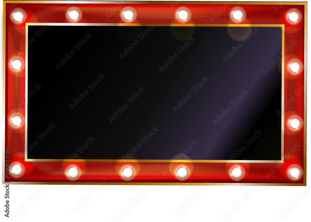 Bulb light frame Stock Illustration | Adobe Stock