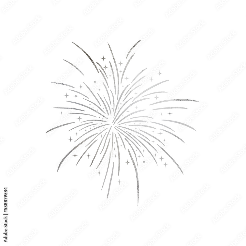 Silver Metallic Firework Stock Illustration | Adobe Stock