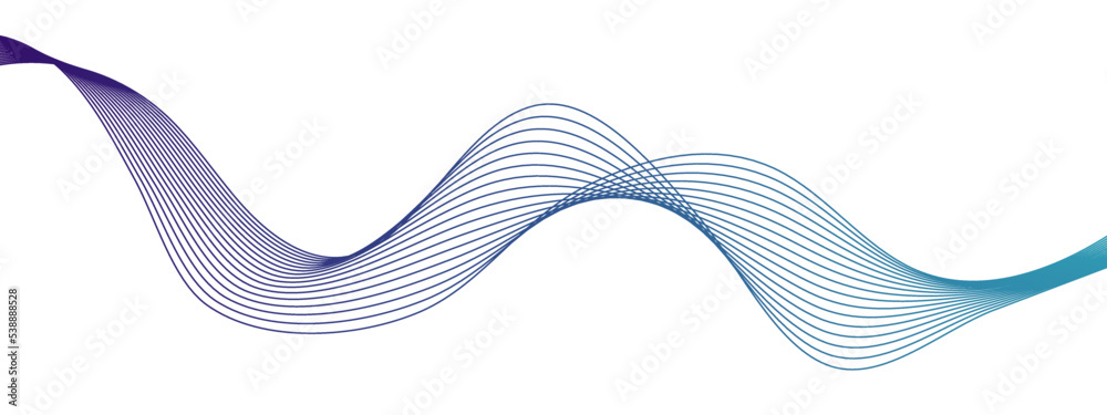 Abstract modern lite blue wavy stylized lines background. blending ...