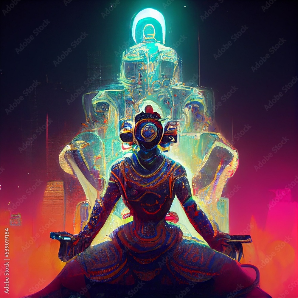 Technology God, religion, robot, cyborg, new world order, big brother ...