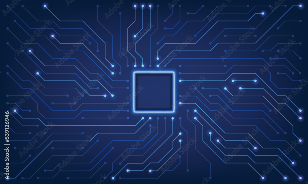 Circuit board. Technology background. Central Computer Processors CPU concept. Motherboard ...