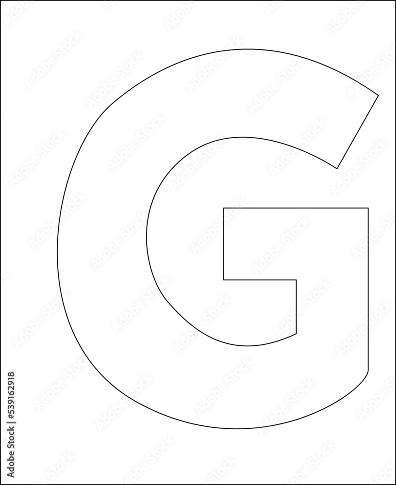 funny abc coloring page for kids Stock Vector | Adobe Stock