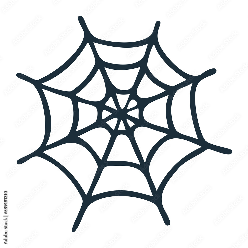 Spider web illustration PNG. Spider web icon isolated on transparent ...