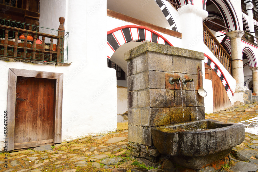 Holy water source in Rila Monastery the largest and most famous Eastern ...
