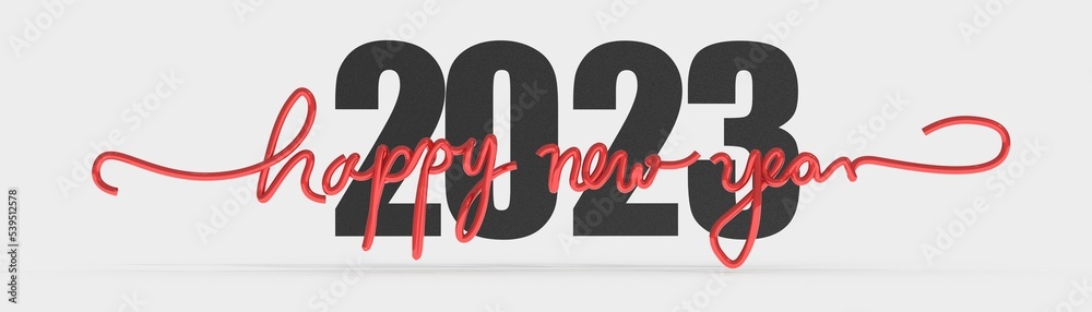 2023 bold letters 3d-illustration isolated Stock Illustration | Adobe Stock