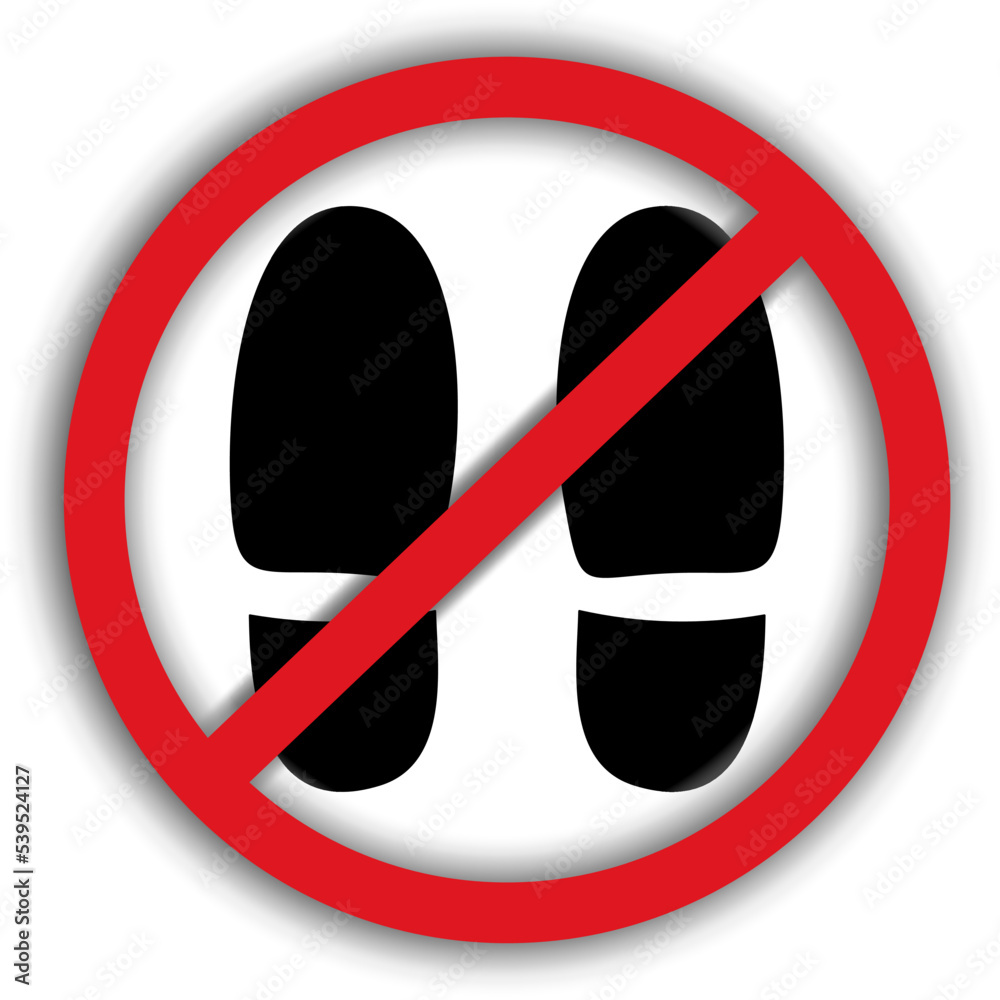 Vector image (silhouette, icon) of a prohibition sign on which the ...