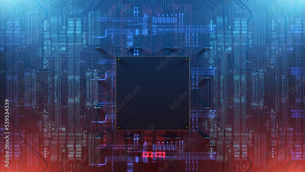 Technology background printed circuit board. Technology background of ...