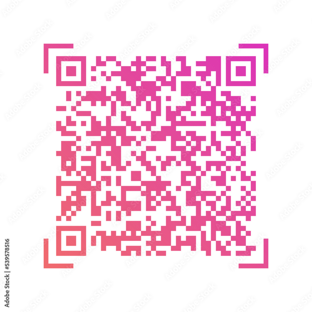 Vector gradient QR code Stock Vector | Adobe Stock