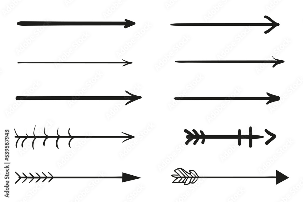 Infographic elements on isolation background. Collection of arrows on ...