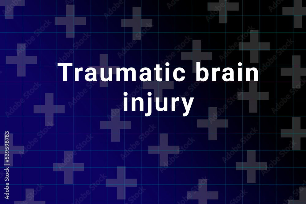 Traumatic brain injury disease Illustration. Traumatic brain injury ...