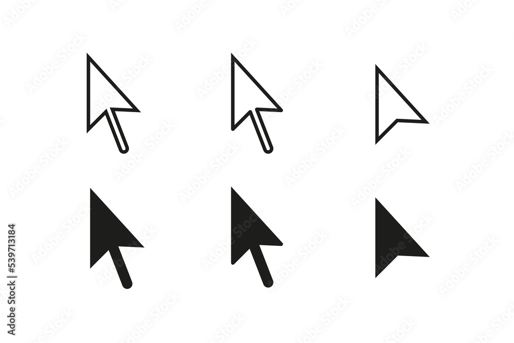 Cursor icon. Arrow pointer. Computer mouse cursor. Vector sign. Computer interface. Stock Vector ...