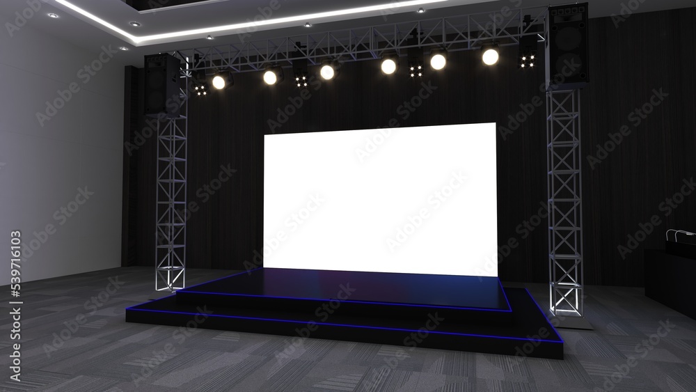 Conference Stage Designs. Meeting event scene, party scene design ...