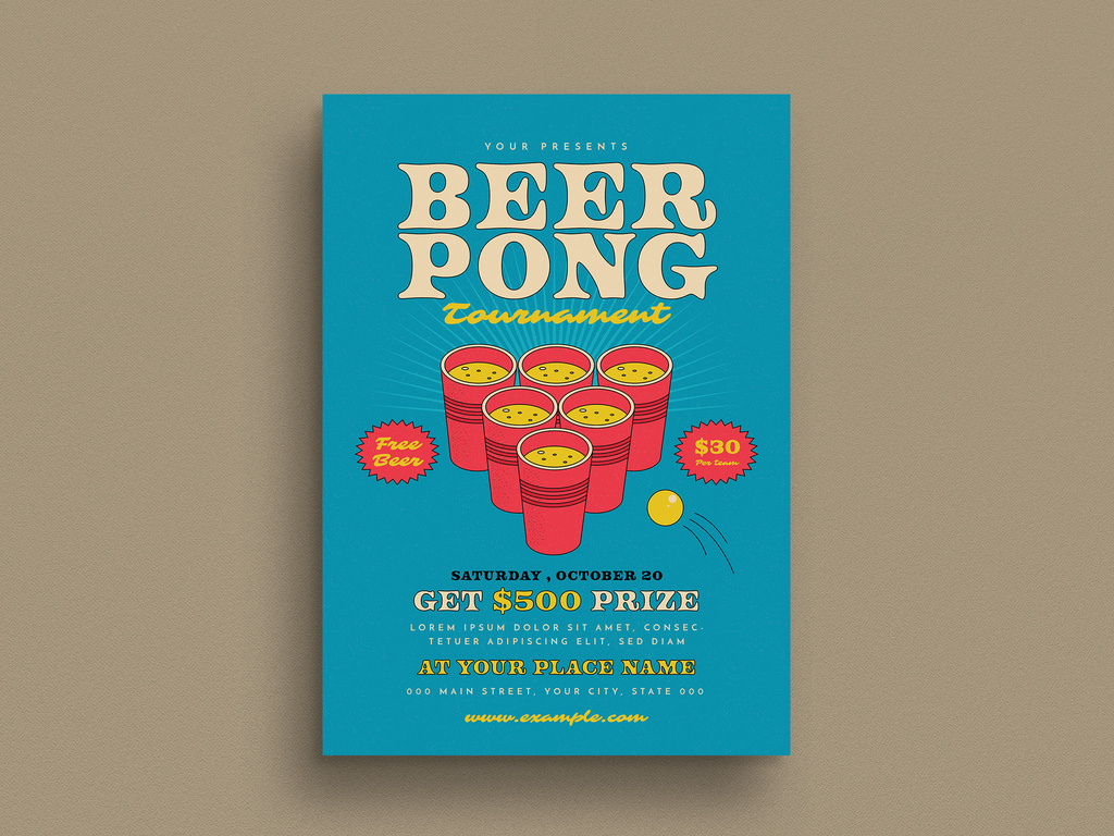 Beer Pong Party Flyer