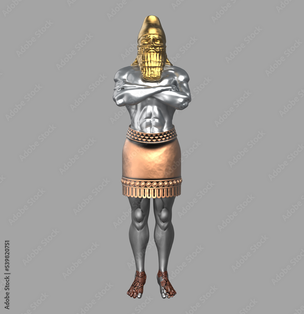 King Nebuchadnezzar's Dream Statue (Daniel's Prophecies) Front View 3D ...