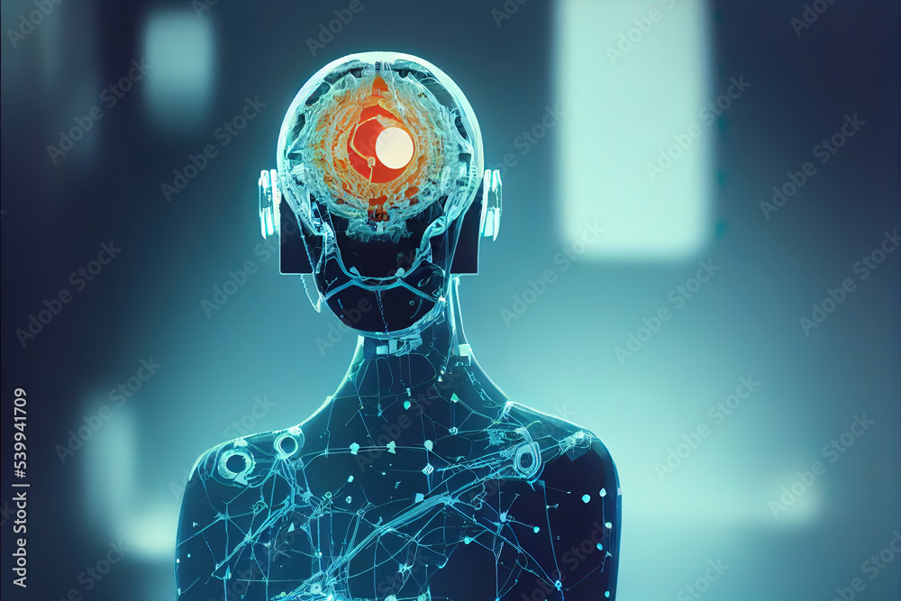 Big data and artificial intelligence concept. Machine learning and ...